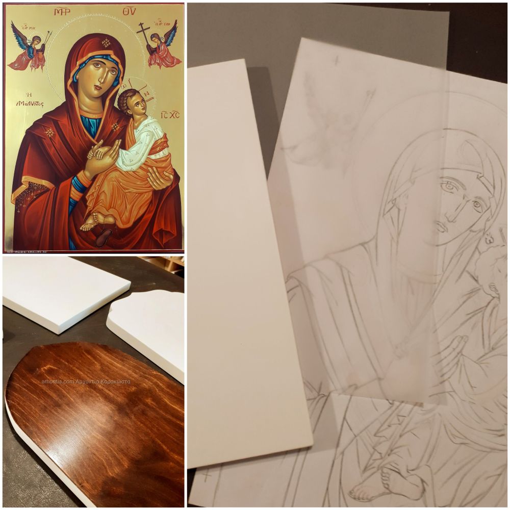 Ξύλα αγιογραφίας με έτοιμο ανθίβολο – Arhontia Karakosta Iconography