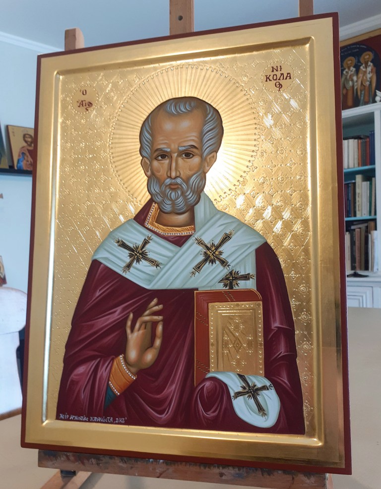 Saint Nikolas | Ο Άγιος Νικόλαος – Arhontia Karakosta Iconography